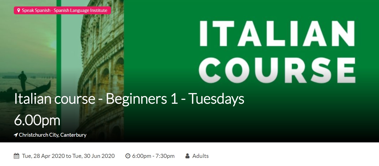 Speak Spanish™ Spanish Language Institute Italian Courses